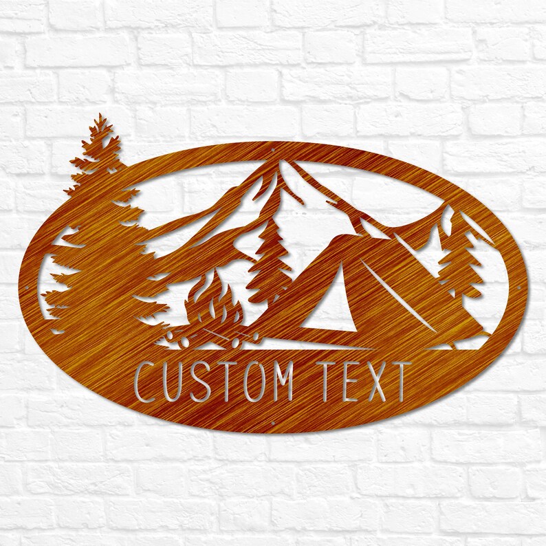 Metal Outdoor Camp Sign | Custom Camping Sign | Camper Decor ...