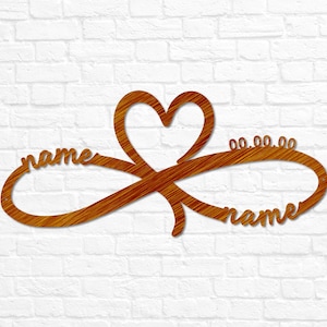 Gifts for Her, Custom Infinity Sign, Personalized Wedding Gift for ...
