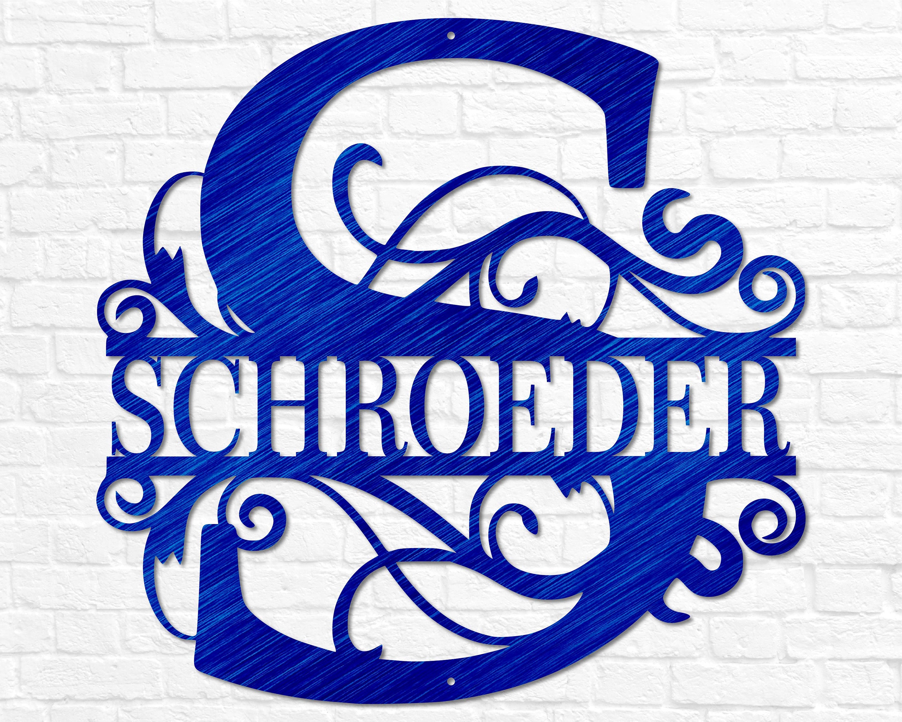 Custom Metal Signs Monogram Wall Decor Metal Wall Art | Etsy