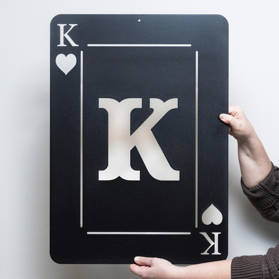 Personalized Metal Playing Card Letter Monogram | Playing Card Deck ...