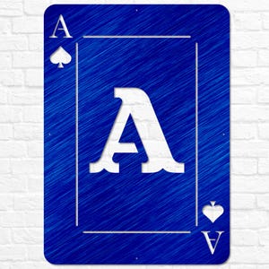 Personalized Metal Playing Card Letter Monogram | Playing Card Deck ...