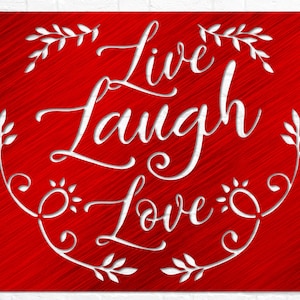Metal Outdoor Live Laugh Love Sign | Home Decor | Rustic Farmhouse Sign ...