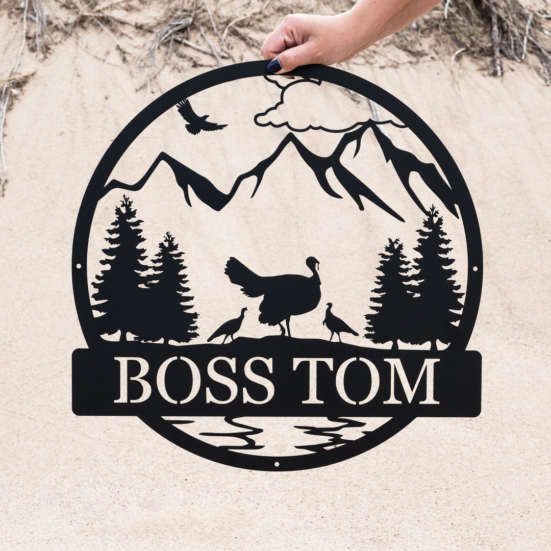 Personalized Turkey Cabin Sign | Custom Metal Hunting Sign | Hunting ...