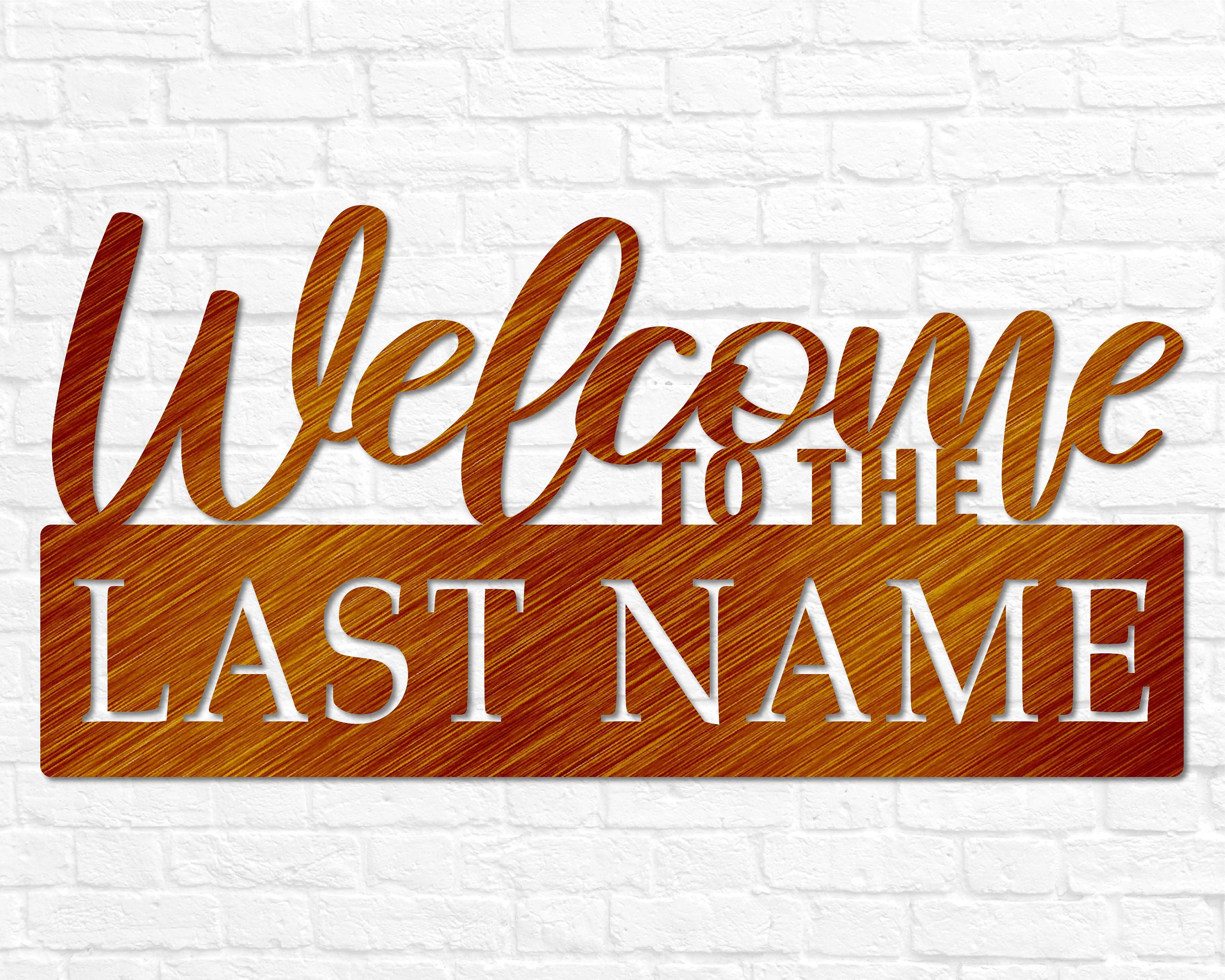 Personalized Welcome Name Sign Outdoor Last Name Sign Personalized ...