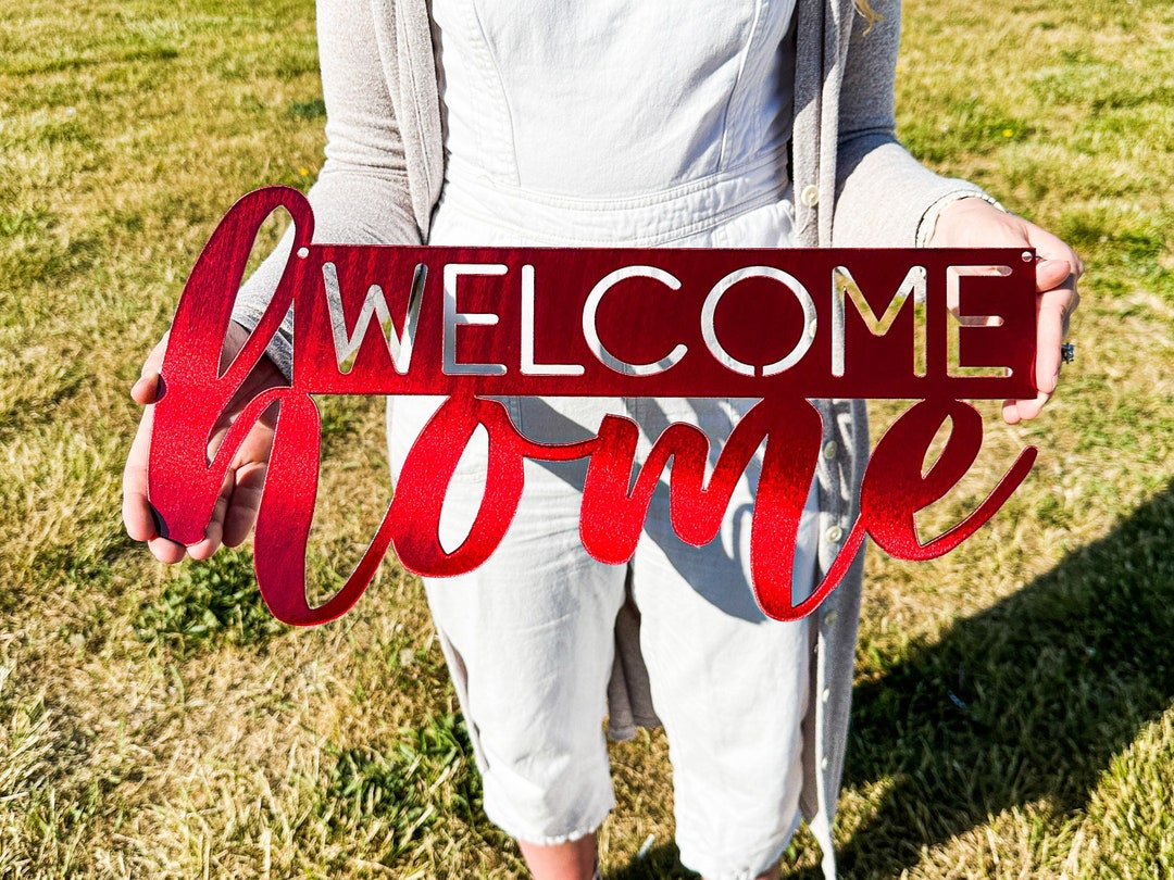 Welcome Home Sign for Porch | Metal Outdoor Welcome Sign | Sign for ...