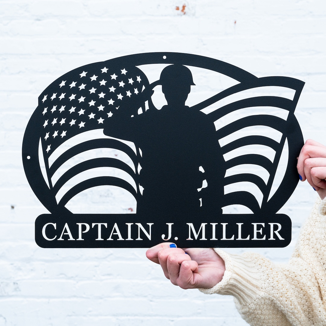 Personalized Metal Military Gift | Name Sign, Veterans Gifts, Custom ...