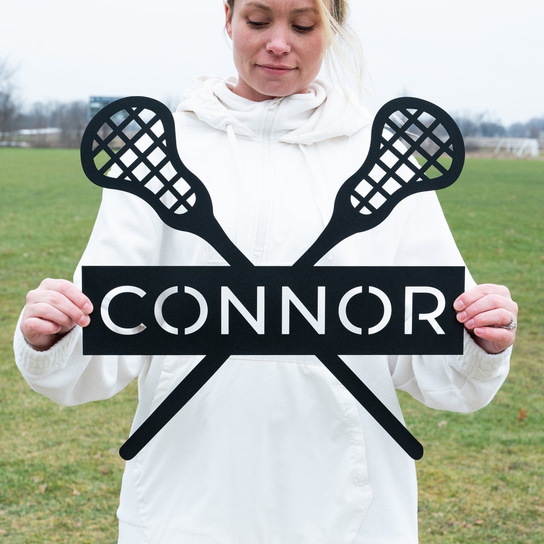 Custom Lacrosse Sign Metal Wall Art, Sports Name Sign, Lacrosse Home ...