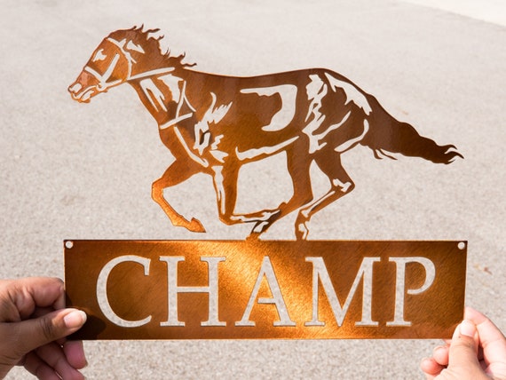 Personalized Horse Sign Metal Horse Sign Horse Name Sign - Etsy