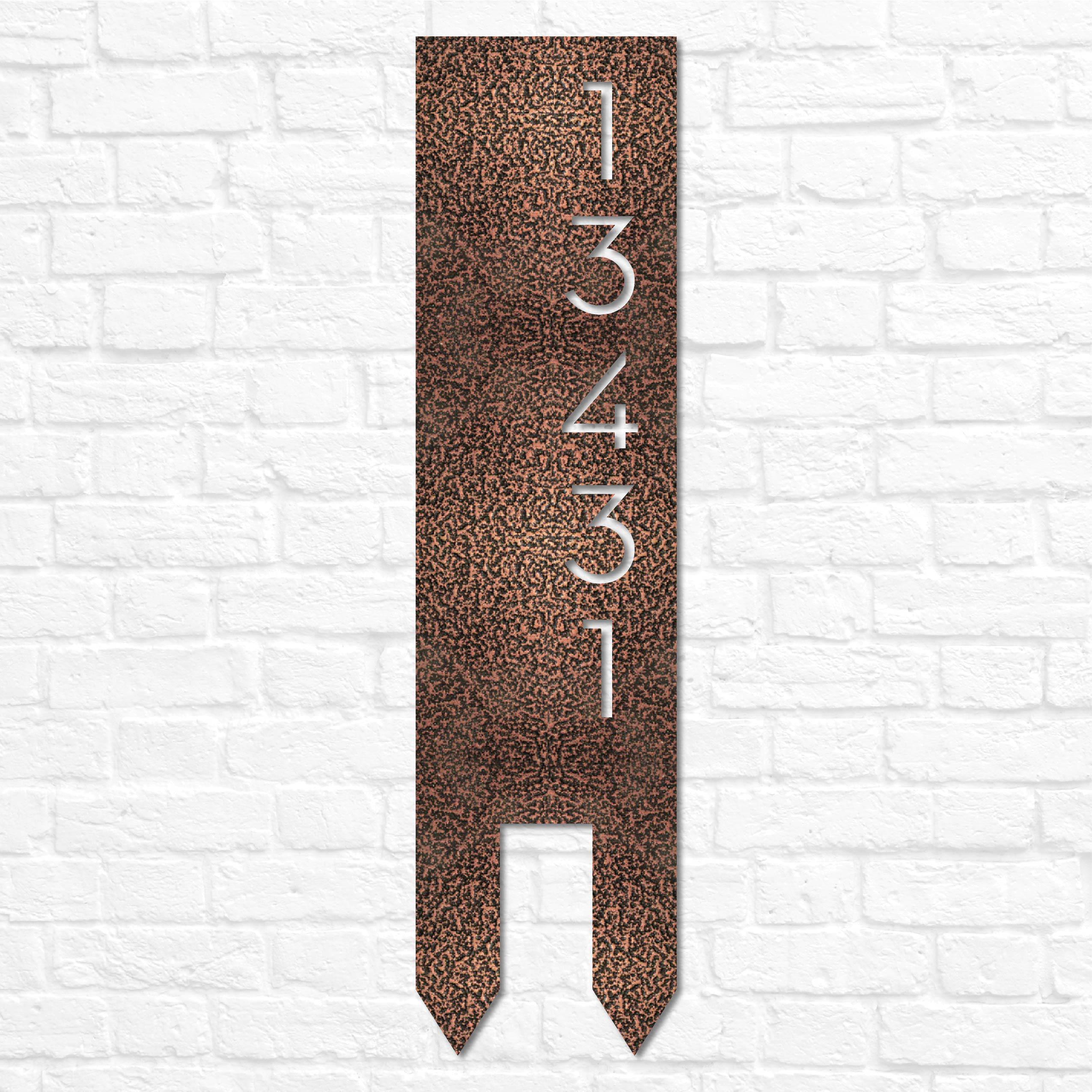 Metal Personalized Vertical Address Stake, Custom House Numbers, Metal ...