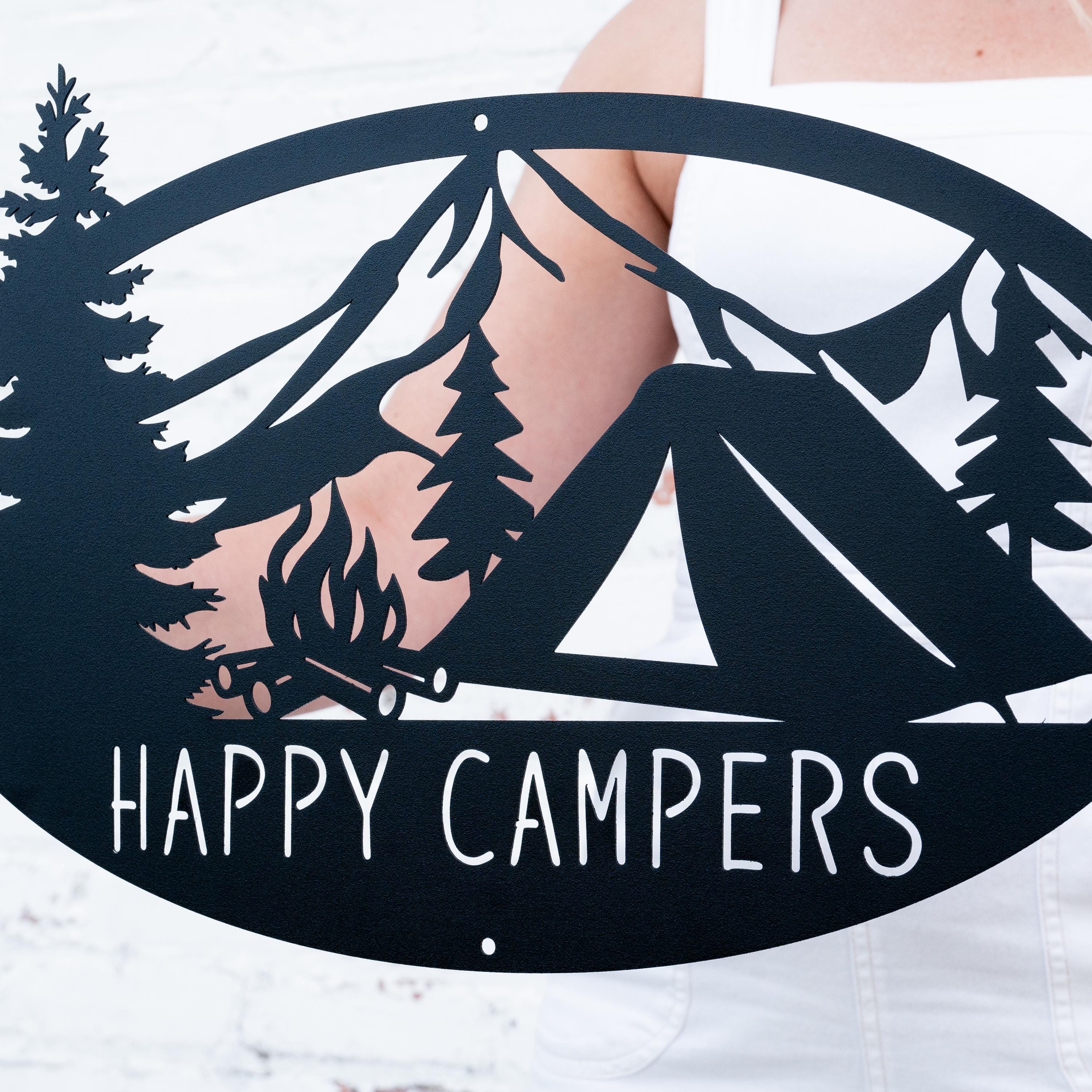 Metal Outdoor Camp Sign | Custom Camping Sign | Camper Decor ...