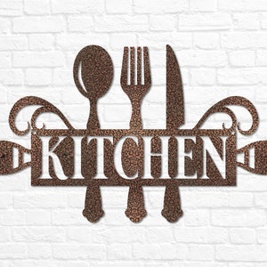 Metal Kitchen Sign Decor Kitchen Wall Decor Kitchen Wall Art Kitchen ...
