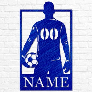 Personalized Soccer Athlete Name Sign, Metal Wall Art, Soccer Name Sign ...