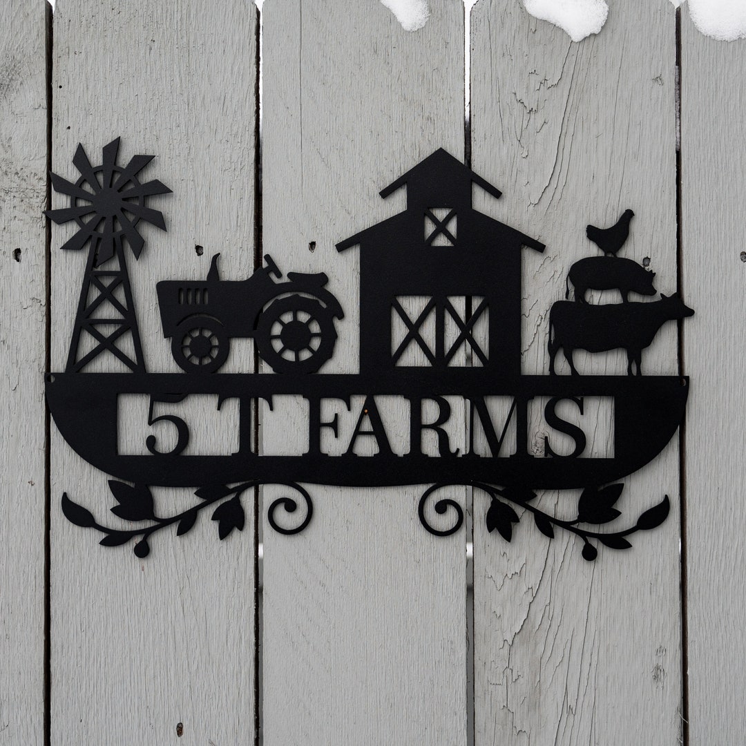 Personalized Farm Metal Sign Farm Sign Personalized Farmhouse - Etsy