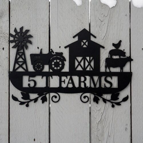 Family Name Custom Metal Farm Sign Personalized Farming Sign - Etsy ...