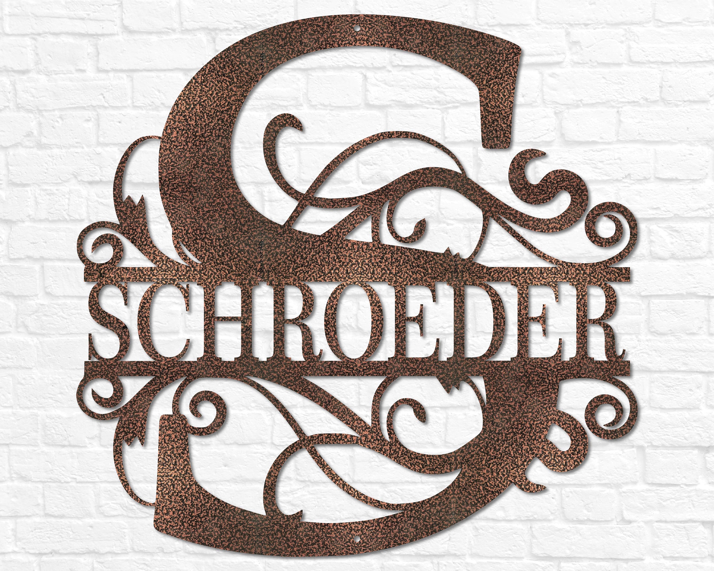 Custom Metal Signs Monogram Wall Decor Metal Wall Art | Etsy