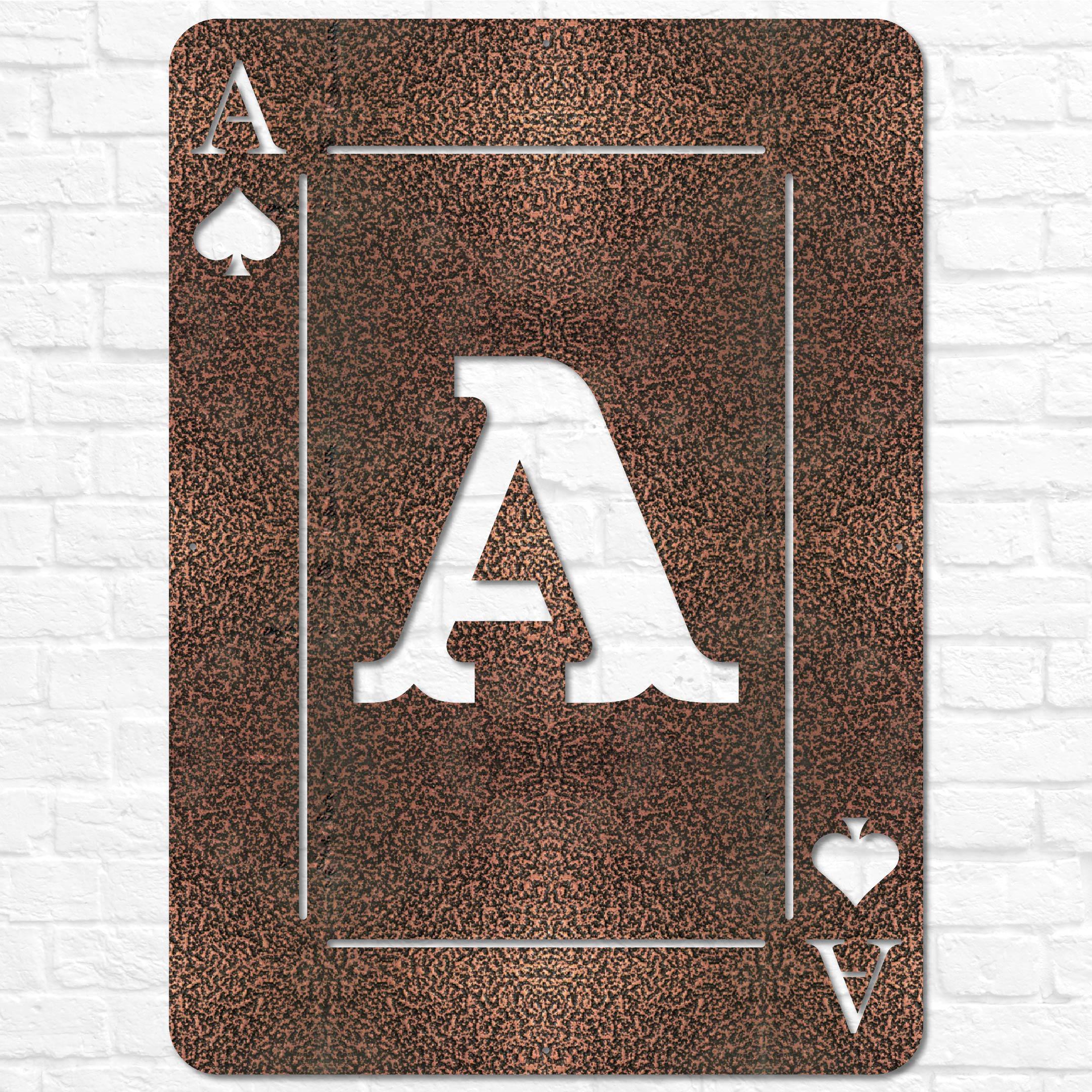 Personalized Metal Playing Card Letter Monogram | Playing Card Deck ...