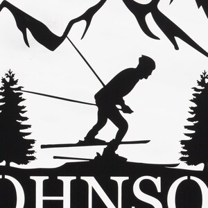 Personalized Downhill Skiing Outdoor Sign | Custom Metal Sign, Snow ...