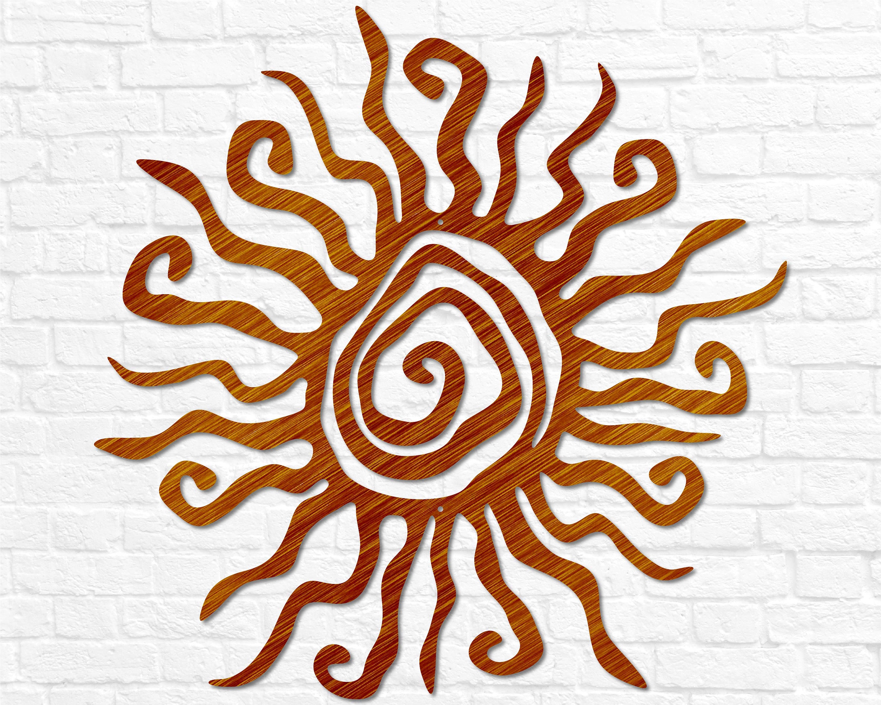 Metal Wall Art Wacky Sun Decor Sun Metal Art Garden - Etsy