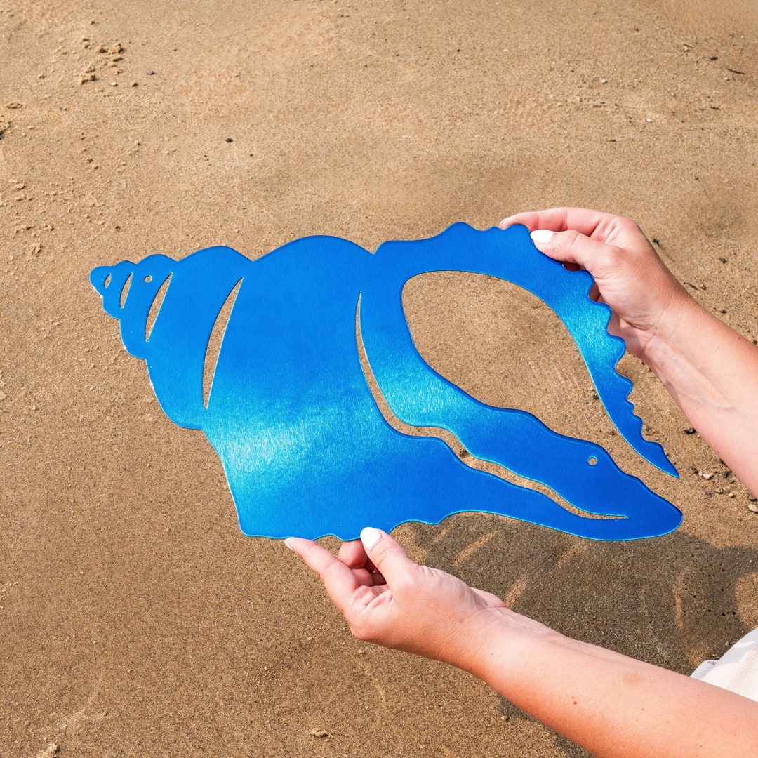Metal Conch Shell Decor | Outdoor Beach Decor | Beach House Coastal ...