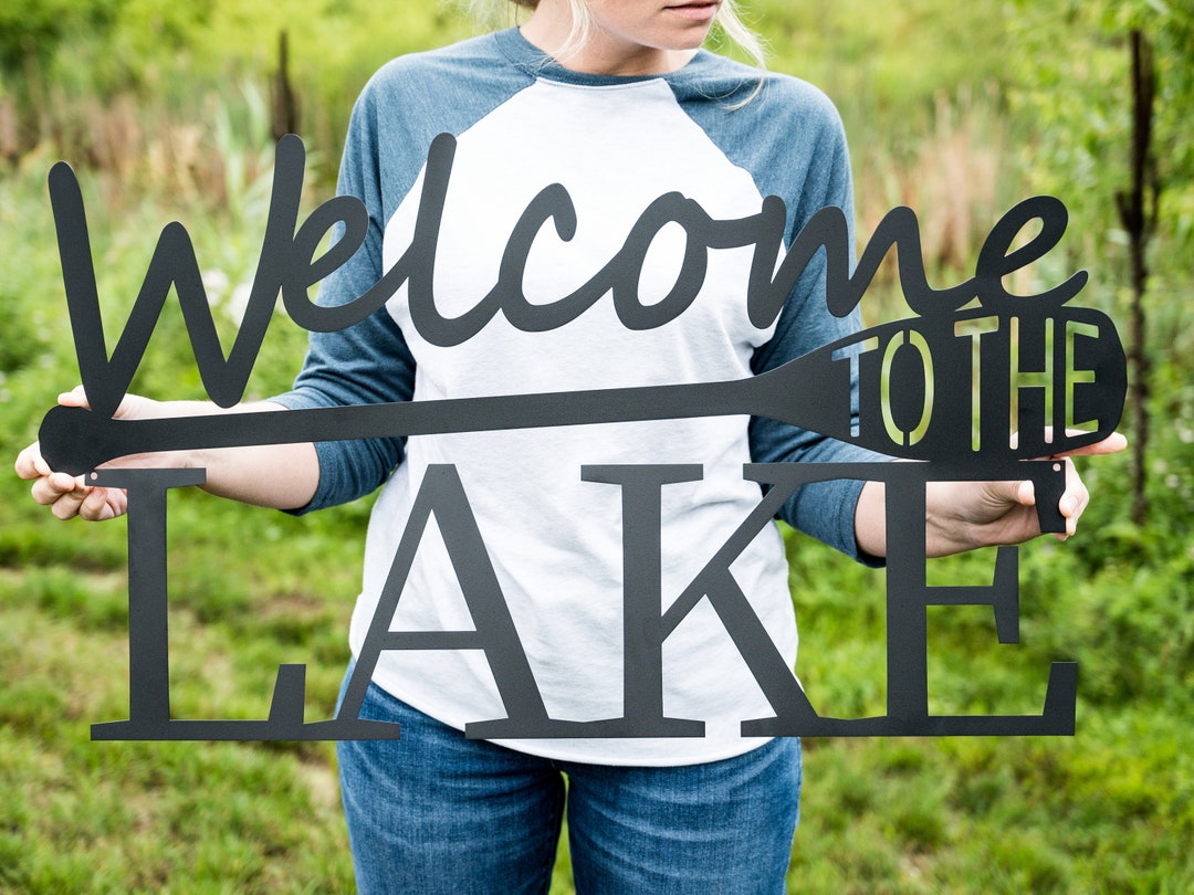 Welcome to the Lake Sign | Lake House Decor | Lakehouse Wall Art ...