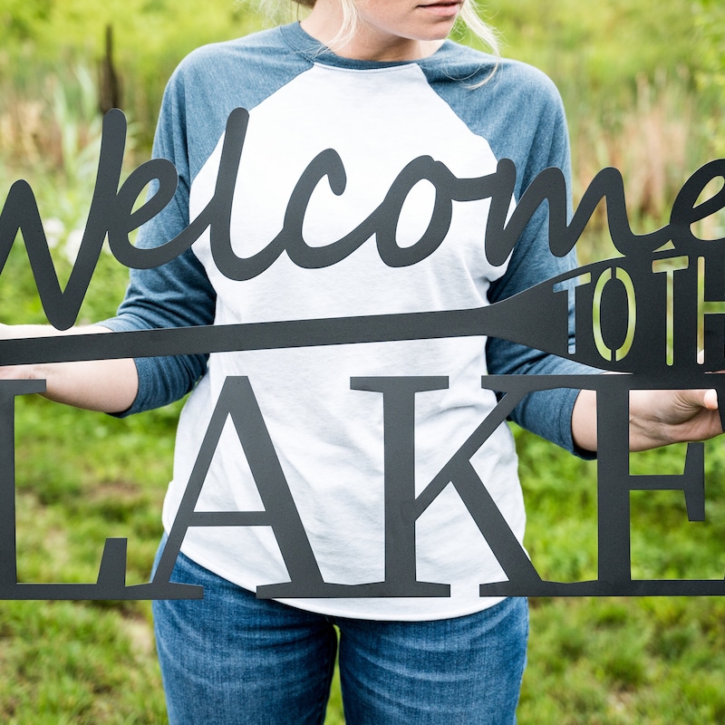 Welcome to the Lake Sign - Etsy