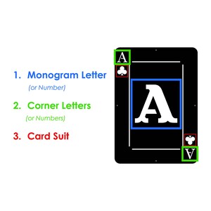 Personalized Metal Playing Card Letter Monogram | Playing Card Deck ...
