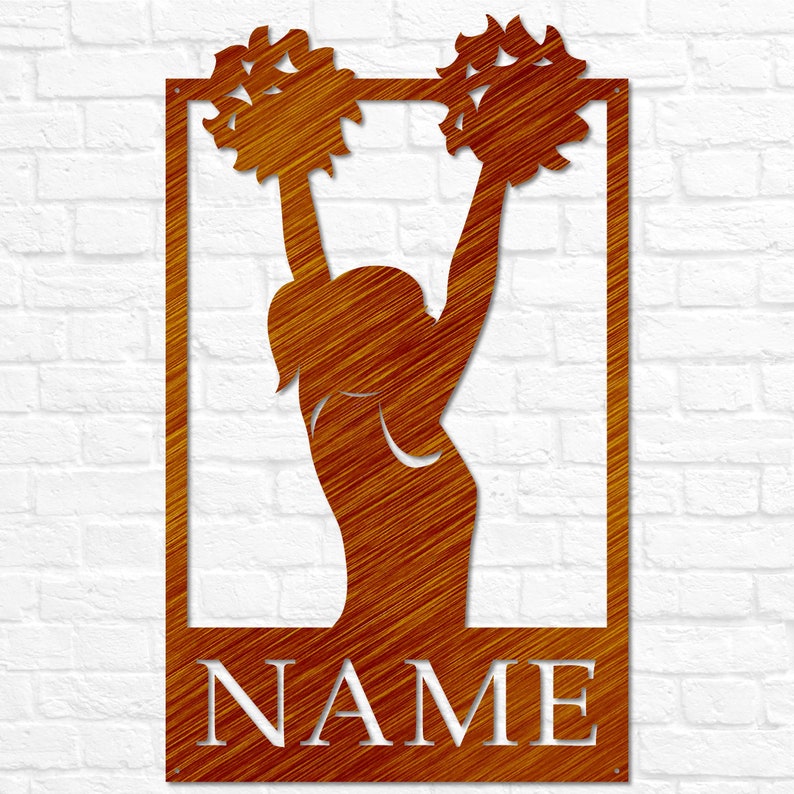 Custom Metal Cheerleading Athlete Wall Art | Personalized Female ...