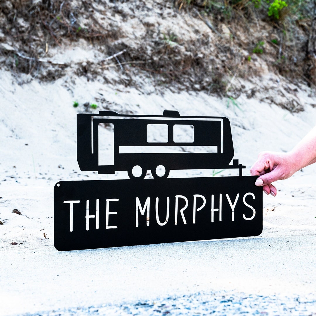 Metal Travel Trailer RV Camper Plaque Sign | Metal Camper Decor ...