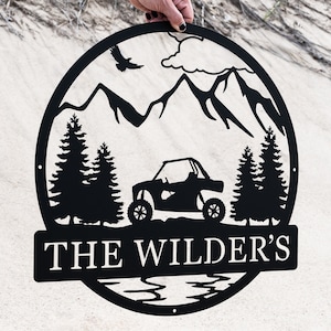 Personalized UTV Side by Side Name Sign | Dune Buggy Gifts | Metal RZR ...