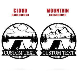 Personalized Outdoor Tent Camping Sign | Camping Lover Gift ...