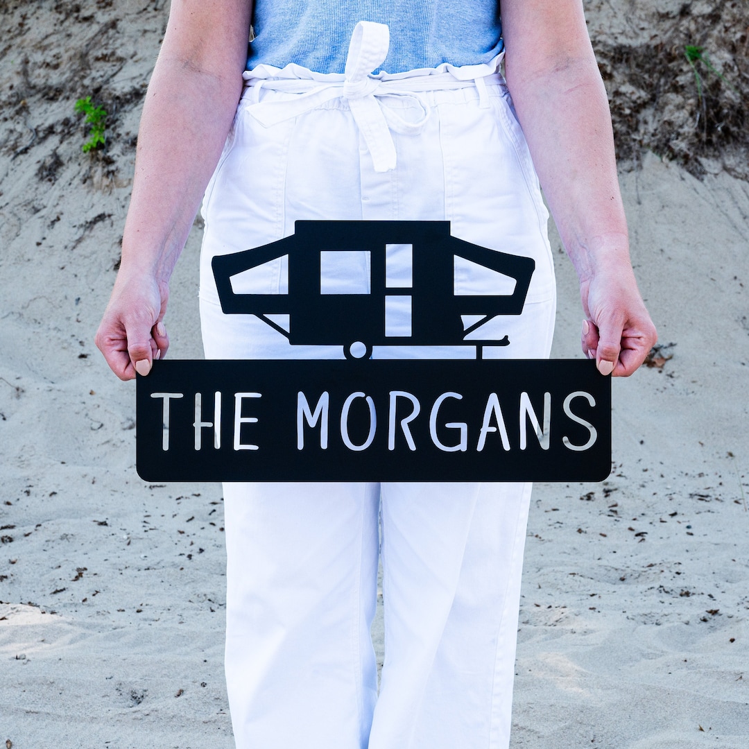 Personalized Pop up Camper Plaque Metal Sign | Camper Decor | Camping ...