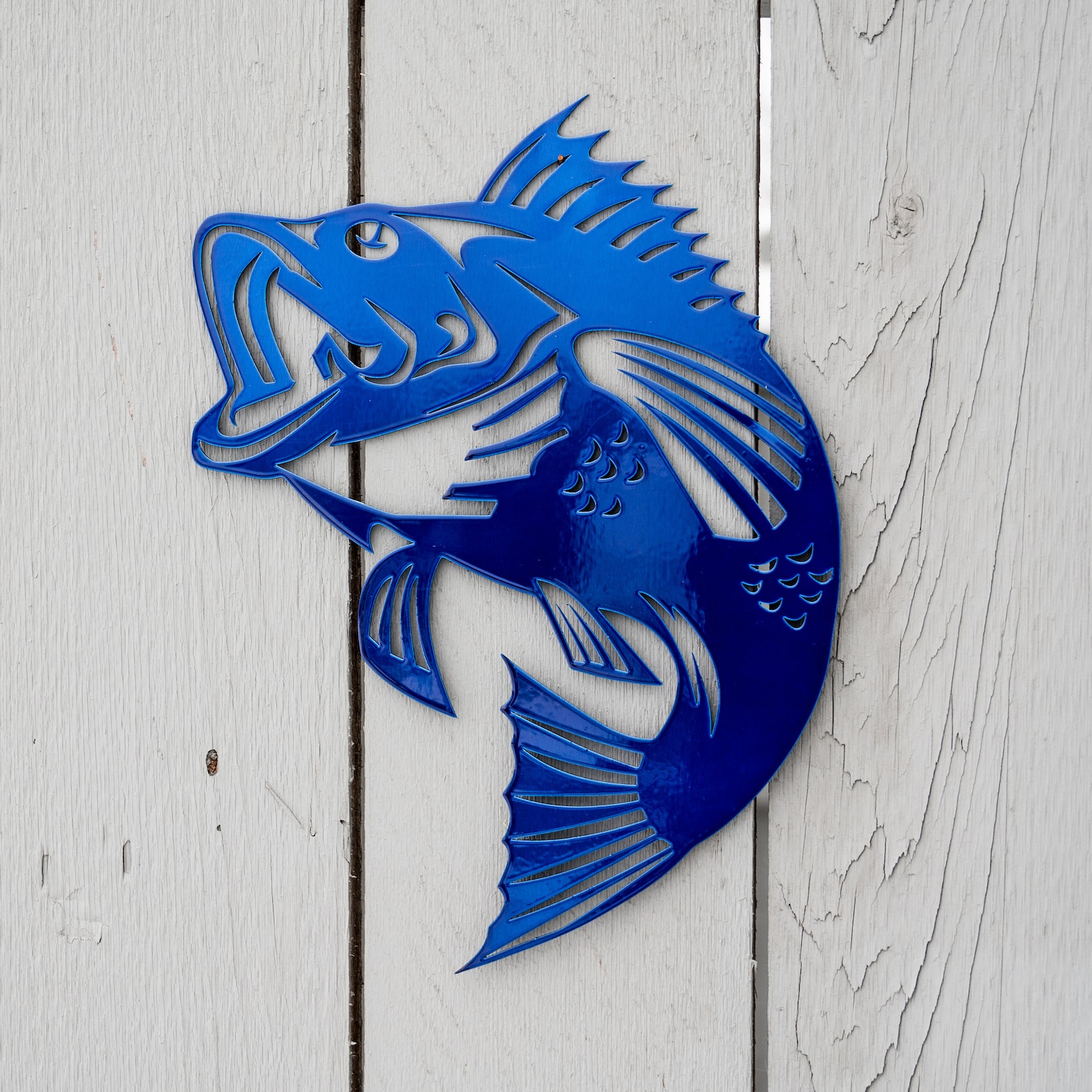 Metal Bass Wall Art Metal Wall Decor Bass Fishing Gift for Men - Etsy