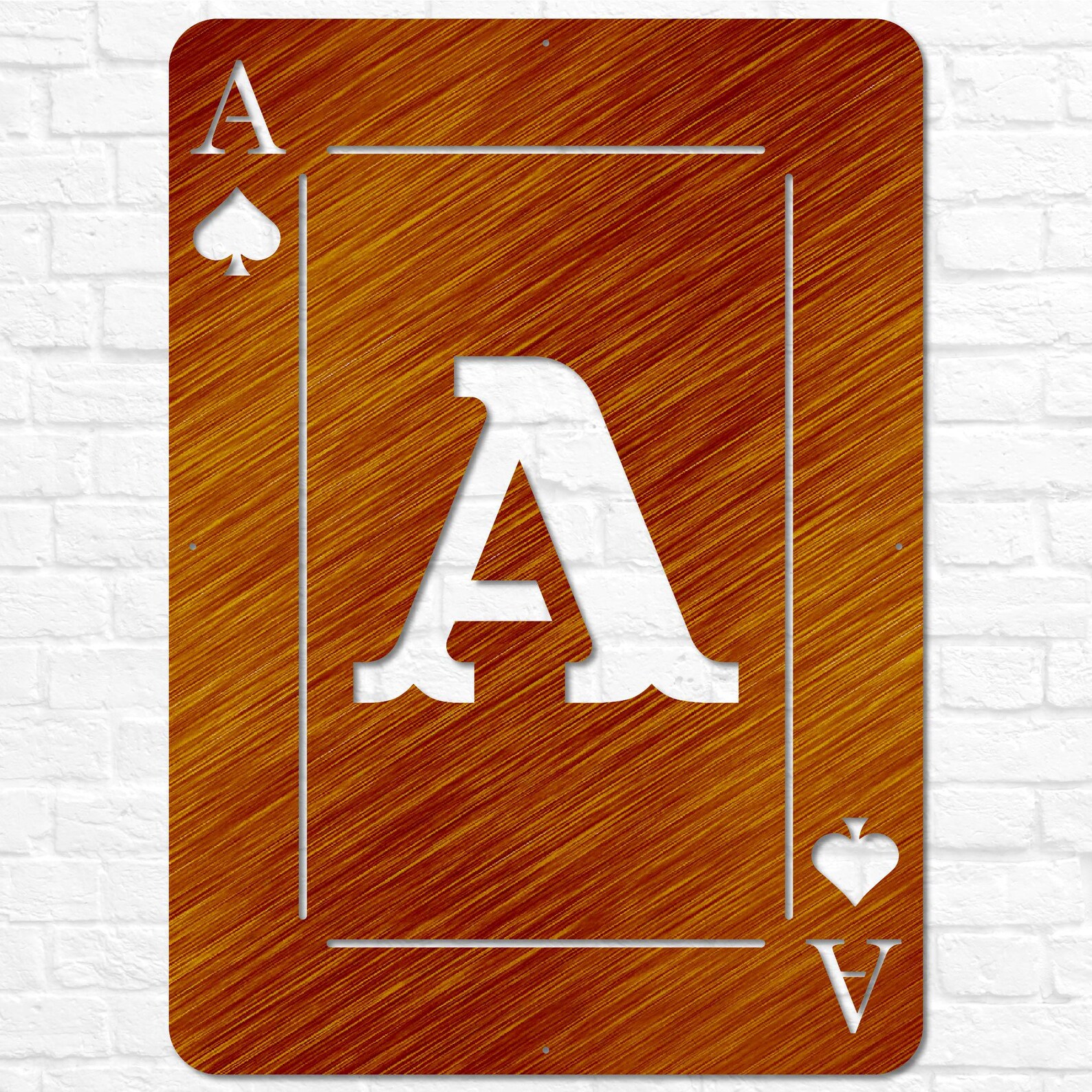 Personalized Metal Playing Card Letter Monogram | Playing Card Deck ...