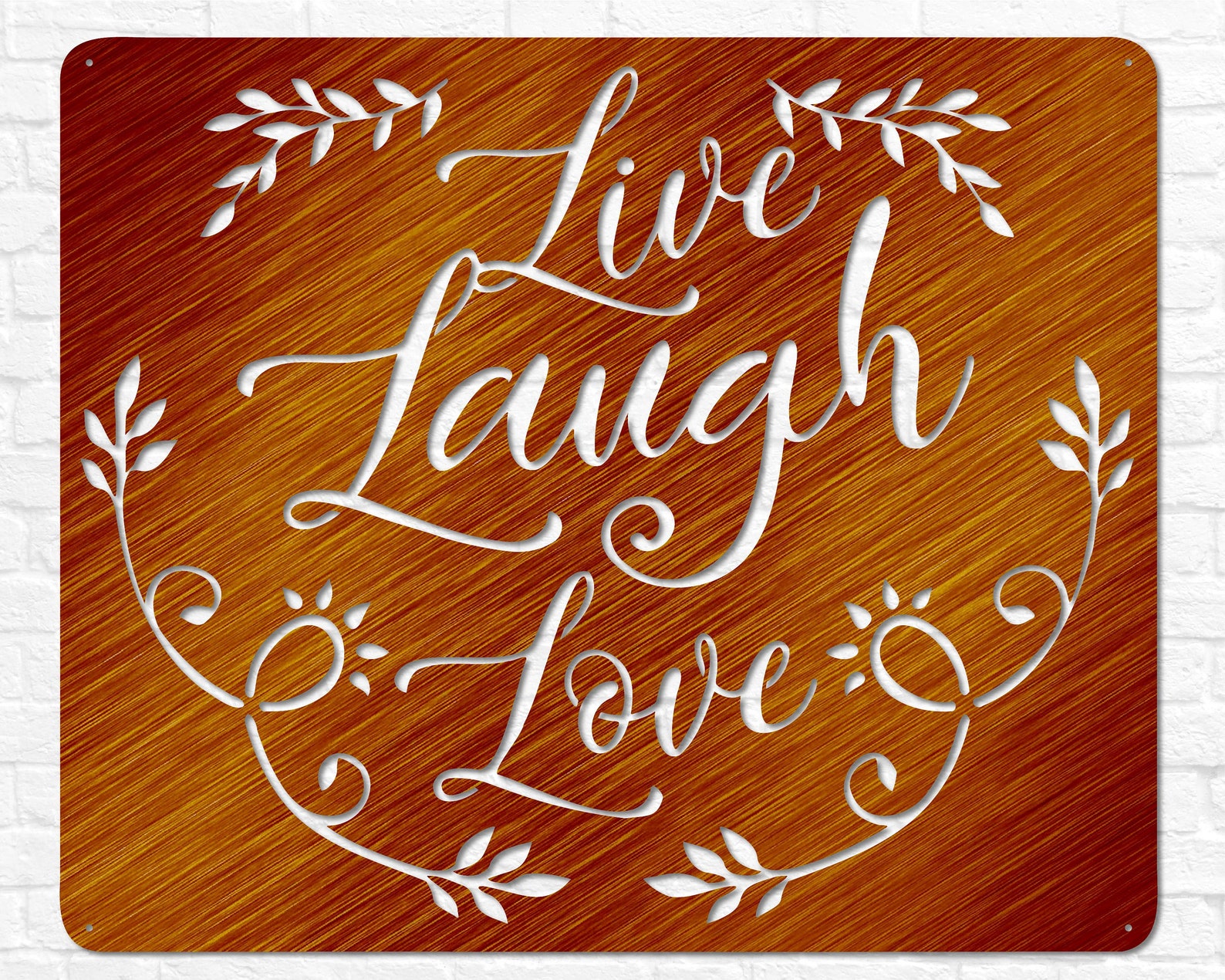 Metal Outdoor Live Laugh Love Sign | Home Decor | Rustic Farmhouse Sign ...