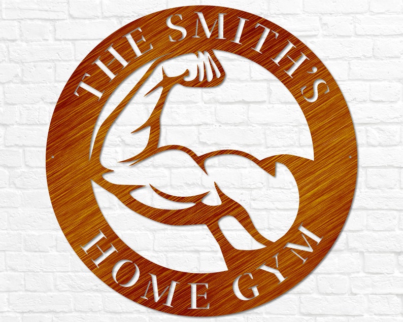 Metal Fitness Sign Custom Home Gym Sign Weightlifting Gift - Etsy