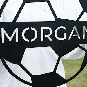 Personalized Soccer Ball Name Sign, Metal Wall Art, Soccer Name Sign ...