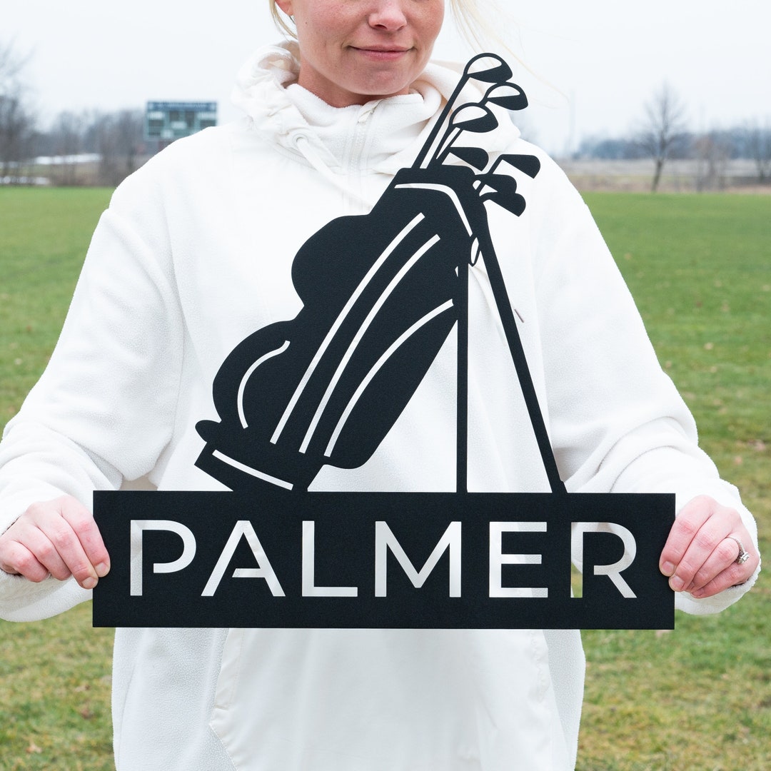 Personalized Metal Golf Name Sign, Custom Golf Name Sign, Sports Name ...