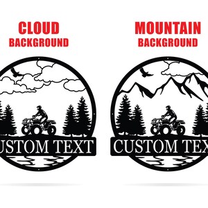 Custom ATV Metal Monogram Sign | Quad Motocross Four Wheeler Sign ...