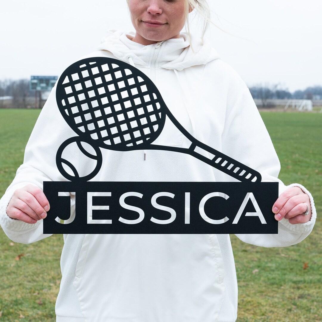 Custom Metal Tennis Name Sign, Tennis Decor, Personalized Tennis Sign ...
