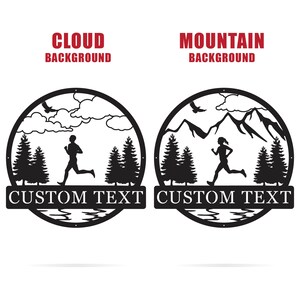 Custom Outdoor Metal Runner Word Art | Personalized Athlete Sign | Male ...