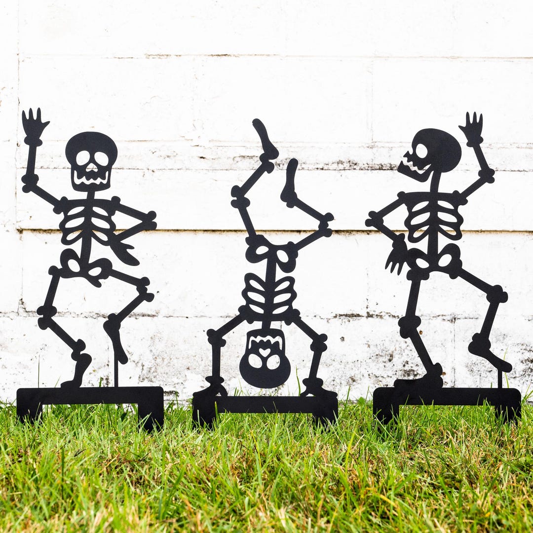 Outdoor Skeleton Halloween Decor, Halloween Outdoor Sign, Halloween ...