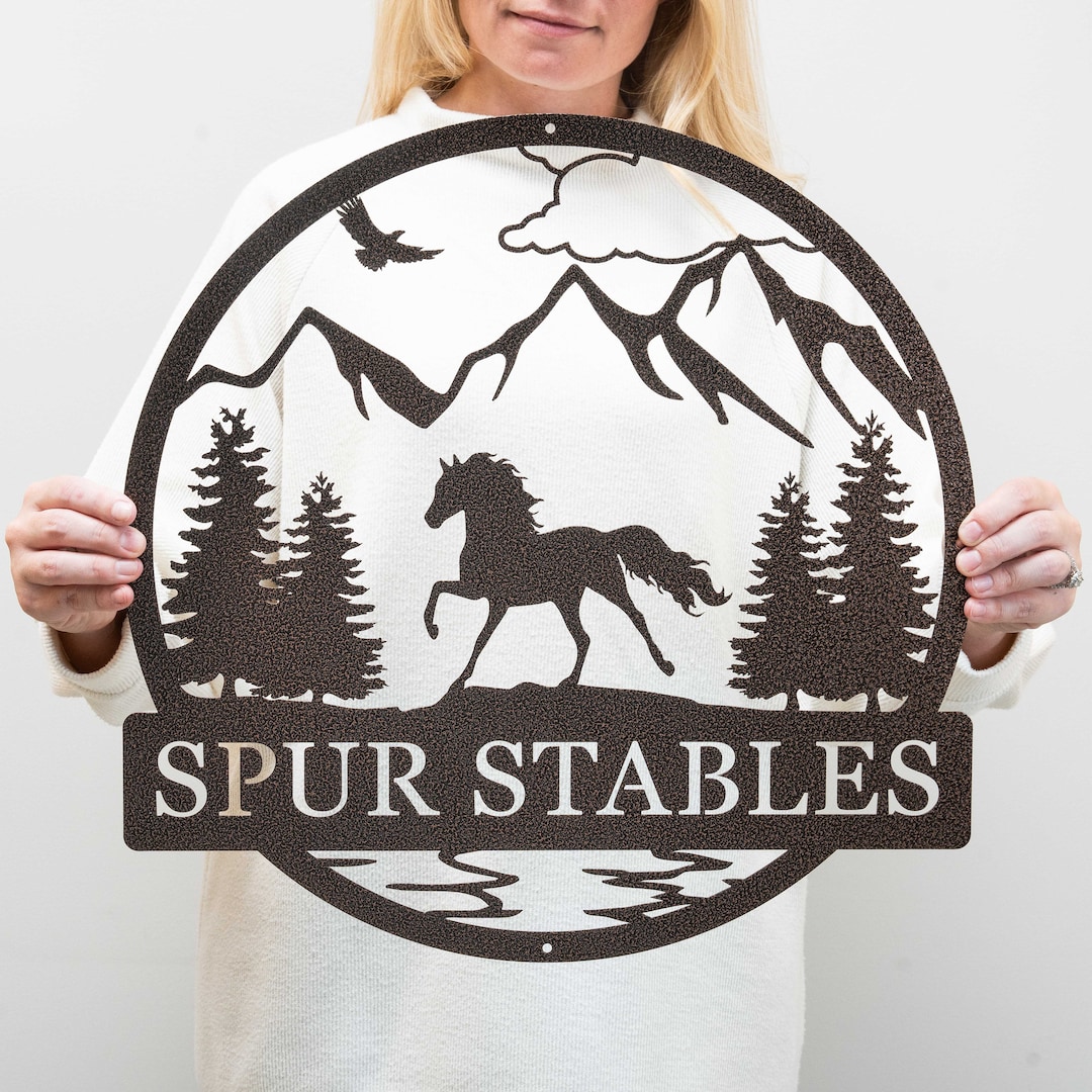 Personalized Horse Outdoor Sign | Horse Name Sign | Custom Horse Gift ...