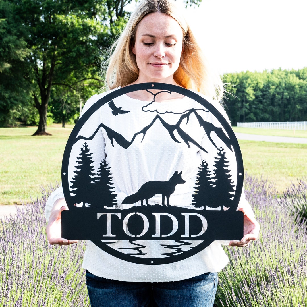 Personalized Metal Fox Outdoor Garden Decor | Metal Fox Decor | Sneaky ...