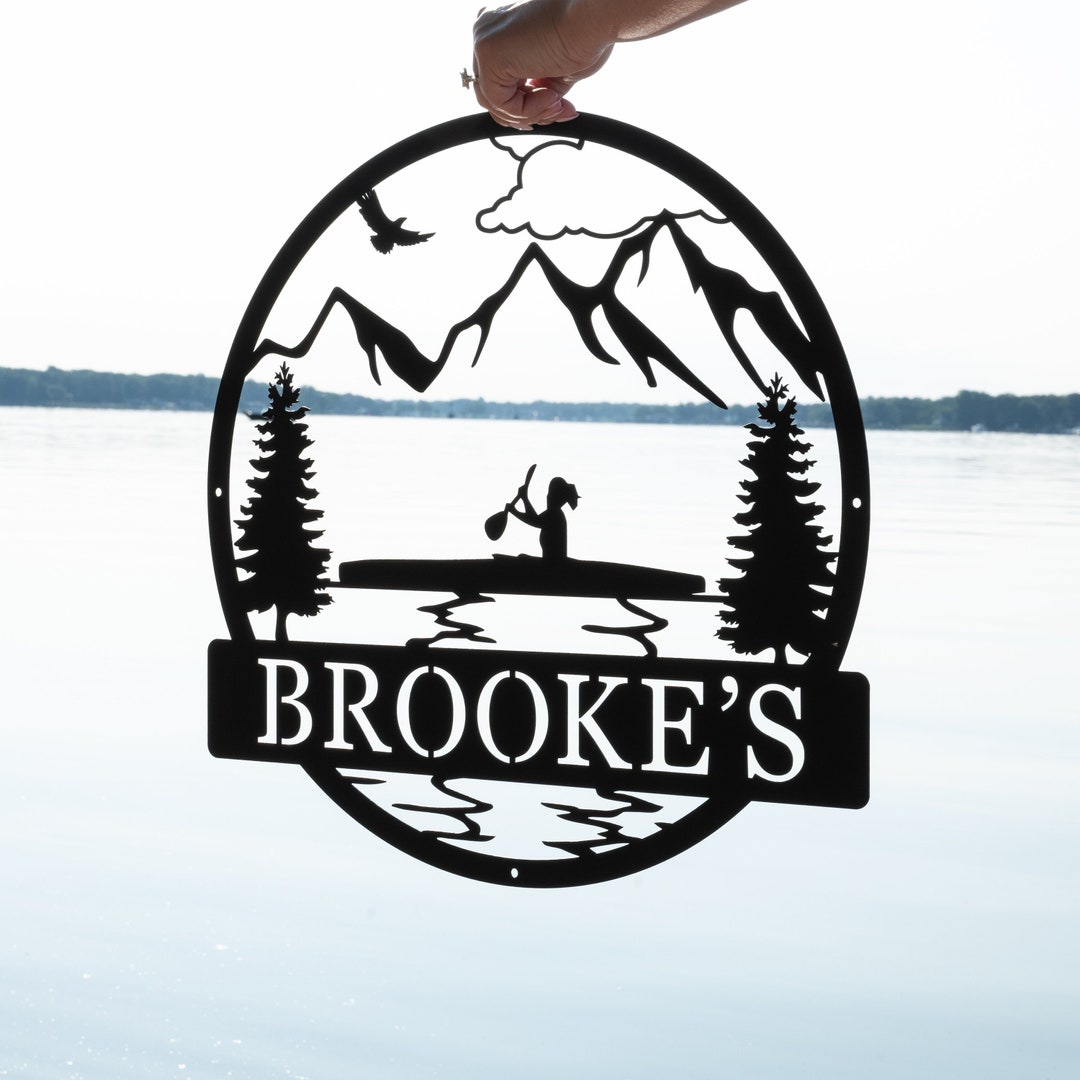 Personalized Outdoor Kayak Decor | Kayak Sign | Camp Sign | Gift for ...