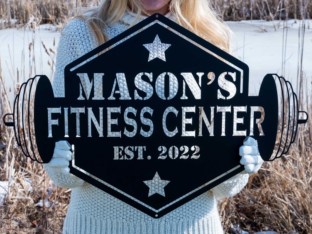 Personalized Gym Sign With Name | Hexagon Gym Garage Decor | Gym Decor ...