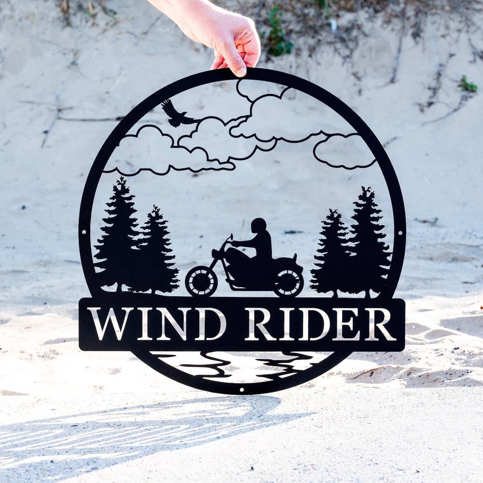 Custom Cruiser Motorcycle Outdoor Name Sign | Family Name Sign ...