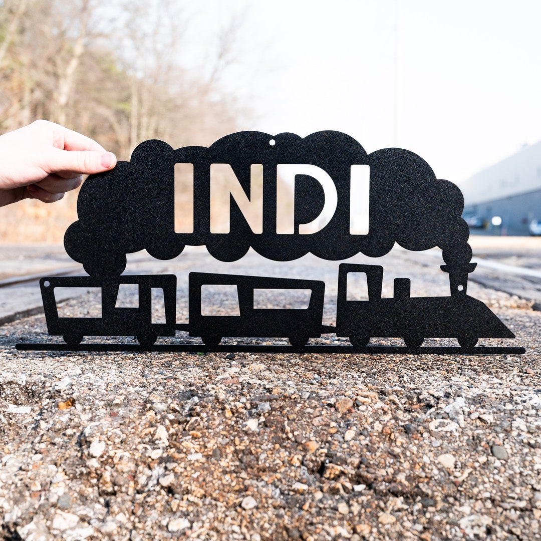 Personalized Metal Train Sign | Train Decor, Personalized Train Sign ...