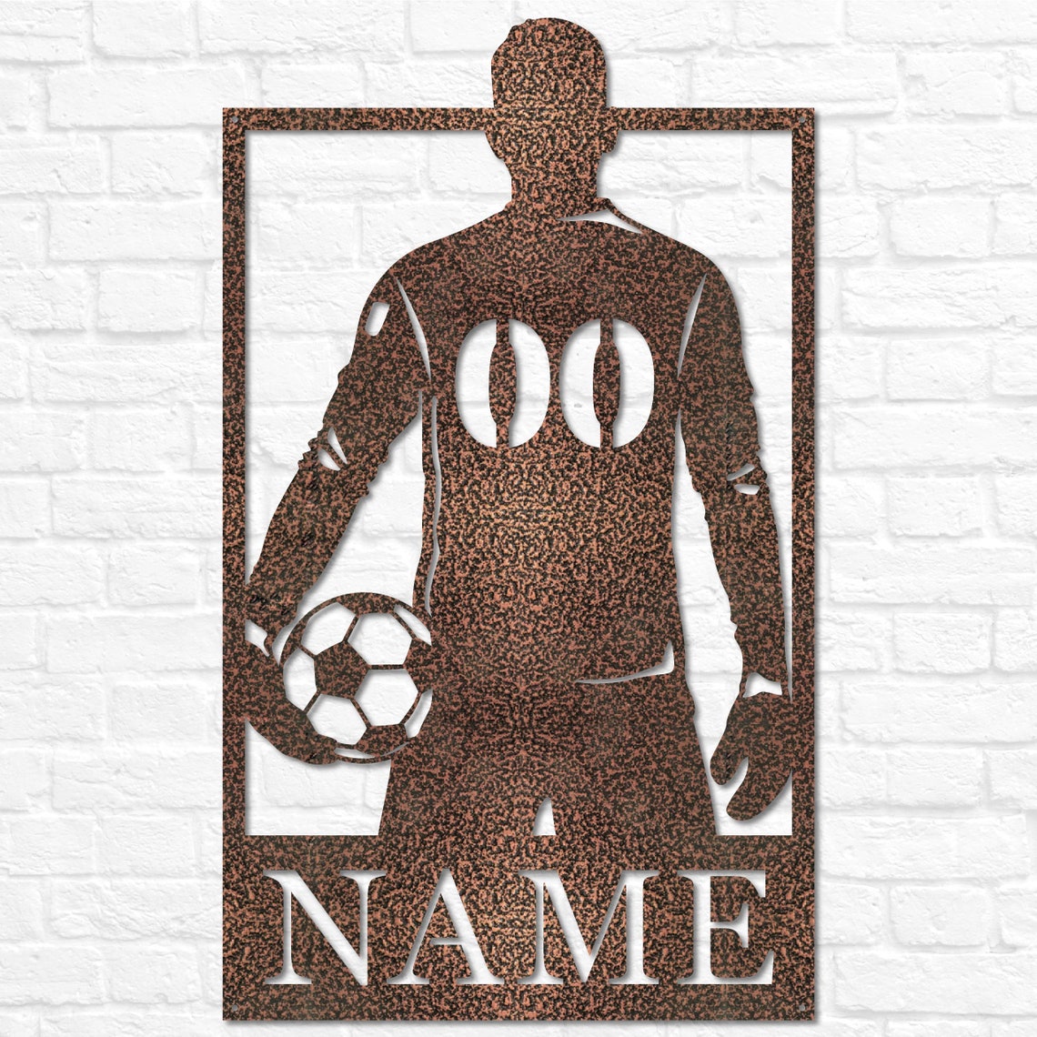 Personalized Soccer Athlete Name Sign, Metal Wall Art, Soccer Name Sign ...