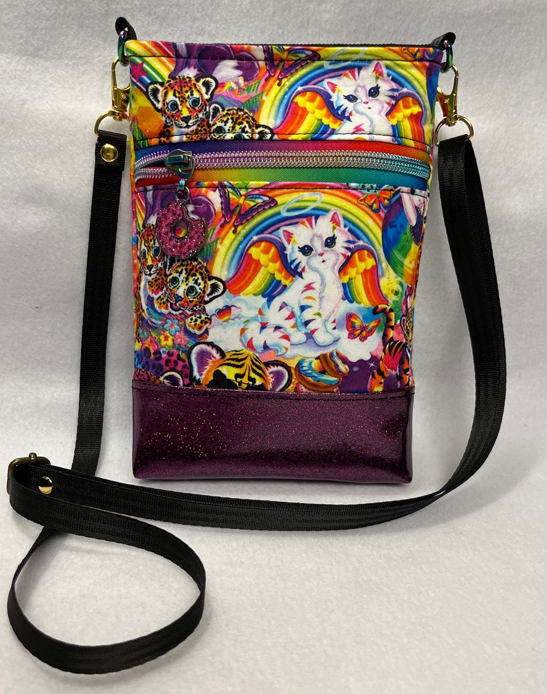 Lisa Frank 80s 90s Leopard Rainbow Polar Bears Crossbody - Etsy