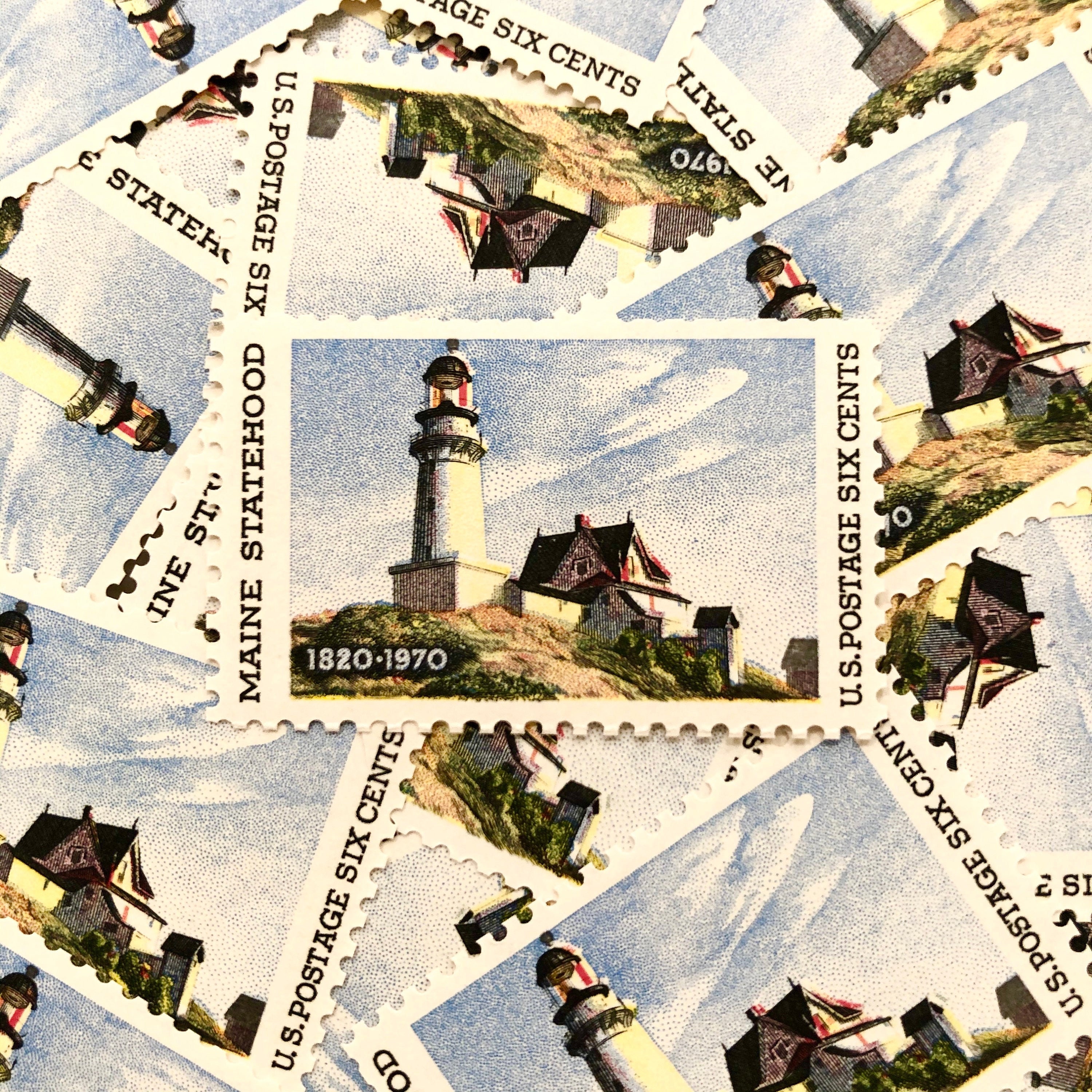 5 Maine Statehood 150th Anniversary Stamps – 1970 – Six Cents – Scott ...